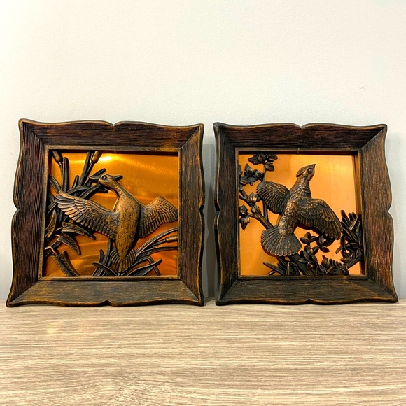 Wall Decor | Vintage Copper Bird Frames Set | Poshmark